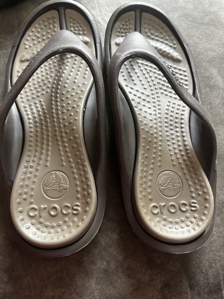 CROCS Athens Flip Flops Brown Men’s Size 10 Women’s Size 12 NEW | eBay