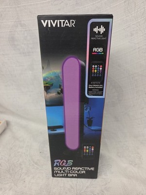 Vivitar RGB Sound Reactive Multi Color Light Bar w/ Remote Reacts to ...
