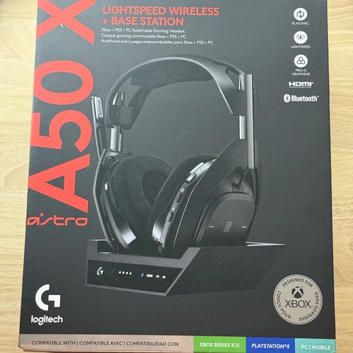 Logitech Astro A50 X LIGHTSPEED Gaming Headset + Base + Wicked Cushion ...