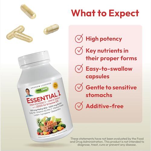 ANDREW LESSMAN Essential-1 Multivitamin 2000 IU Vitamin D3 30 Small ...