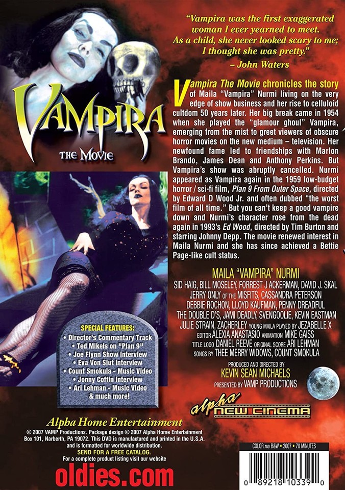 Vampira The Movie (DVD) David J. Skal Forrest J. Ackerman Gabriel Lloyd ...