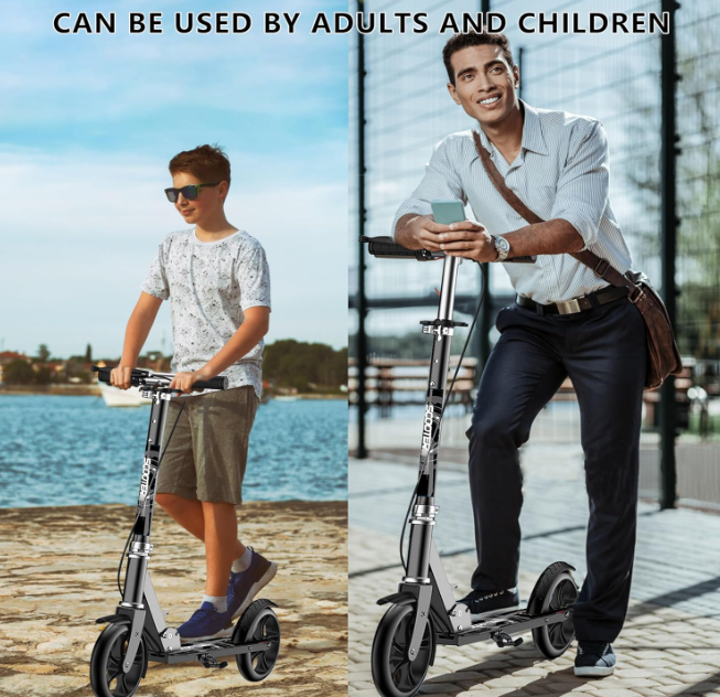 Scooters for Kids 8-12, Teens & Adults - Foldable Commuter Scooter with ...