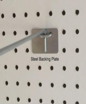 (9 Pack) Peg Hook Steel Backing Plate for Reinforcement of Pegboard ...