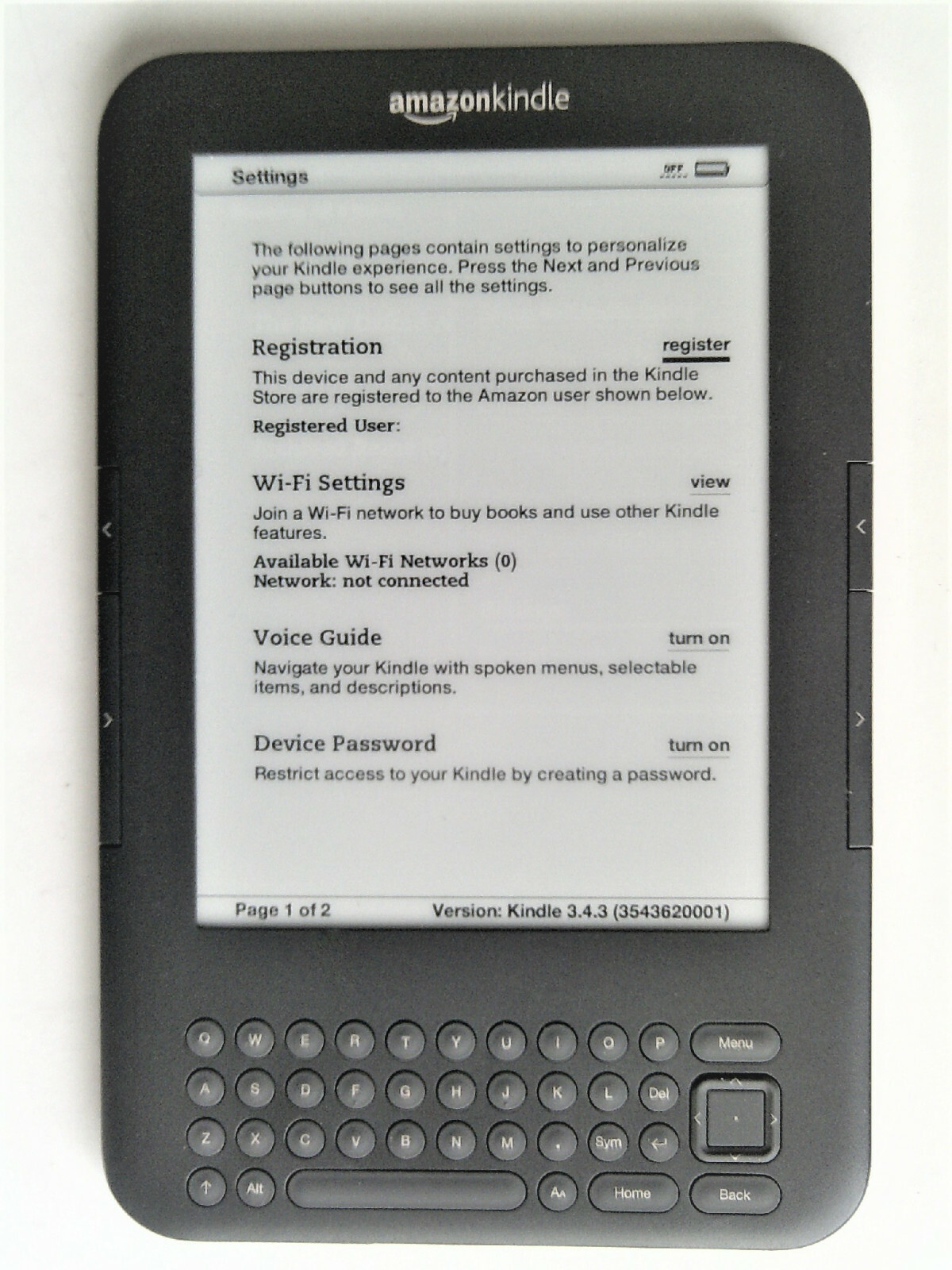 Amazon Kindle Keyboard D00901 3rd Generation 4GB, 6in - Very good ...