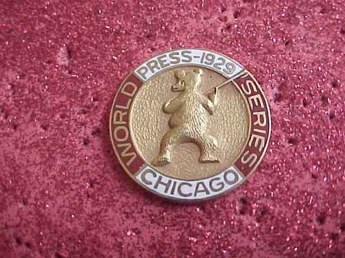 WS 1929 Chicago Cubs World Series Press Media Pin - Philadelphia ...