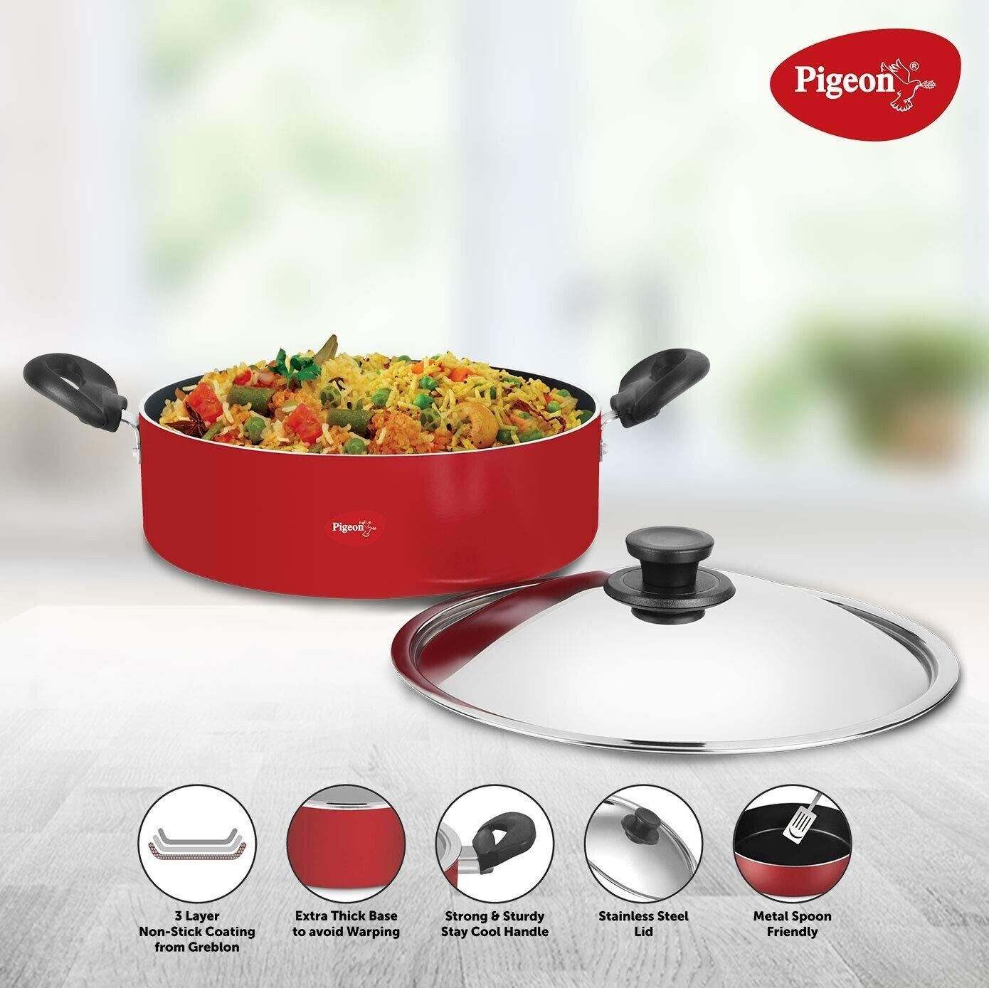 Non-Stick Aluminum Biryani Pot Tope, Cooking Handi Multipurpose With ...