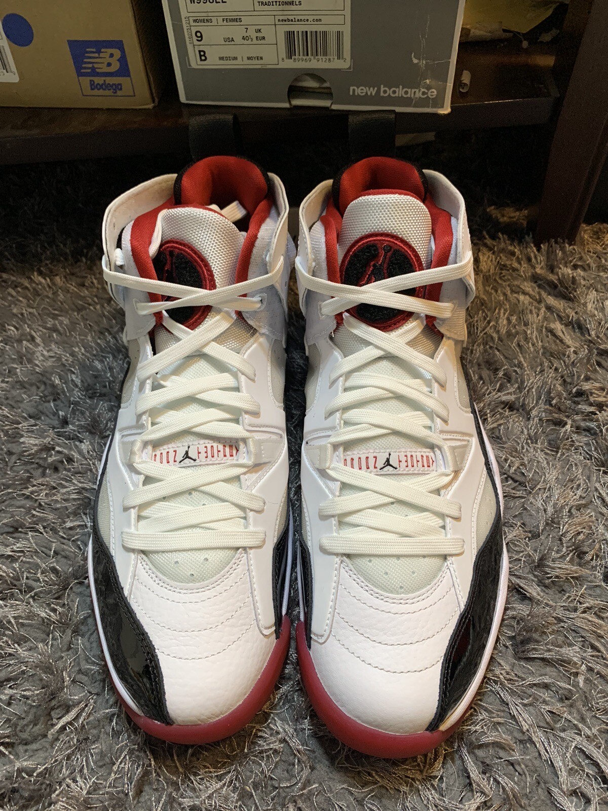 Air Jordan JUMPMAN TWO TREY 'WHITE GYM RED BLACK' DO1925-106 Men Size ...