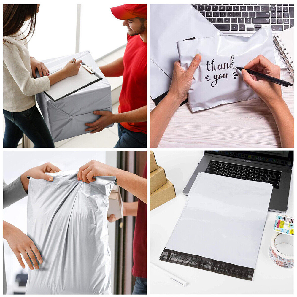 200 Pcs Postal Shipping Bags Self-seal Mailbag Plastic Poly Mailing ...