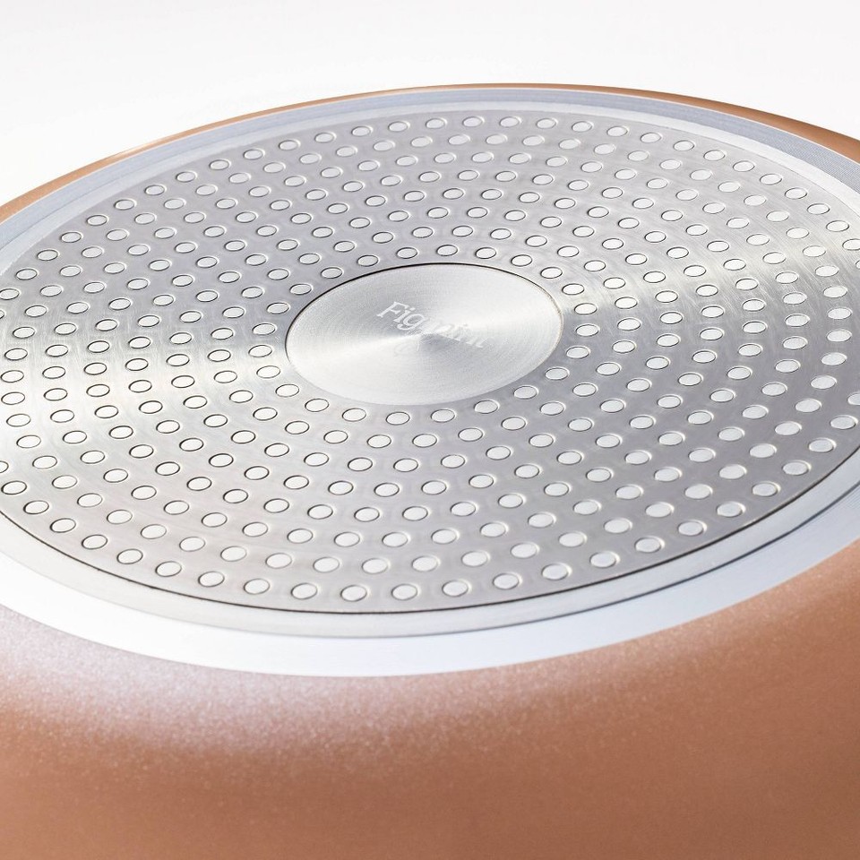 12pc Nonstick Ceramic Coated Aluminum Cookware Set Terracotta Orange ...