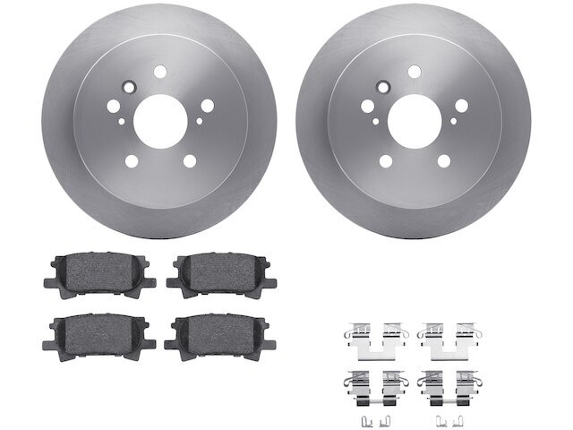 For 2006-2008 Lexus RX400h Brake Pad and Rotor Kit Rear Dynamic ...