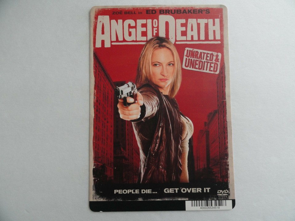 ANGEL OF DEATH - ZOE BELL - BLOCKBUSTER VIDEO BACKER CARD 5.5"X8" - NO ...