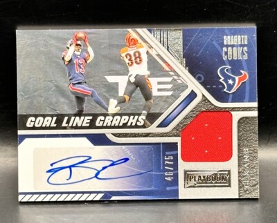 2021 Playbook Brandin Cooks Goal Line Graphs Jersey Auto Autograph 46/ ...