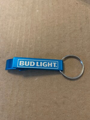 Bud Light Keychain Bottle Opener Light Blue Aluminum | eBay