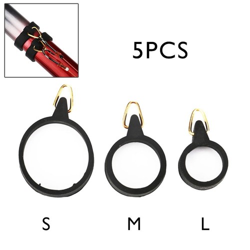 New Practical Rod Hook Keeper 5PCS 6mm/0.24inch Elastic Fishing Holders ...