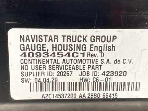 2022 International LT Instrument Cluster 4093454C1 (714-11211) | eBay