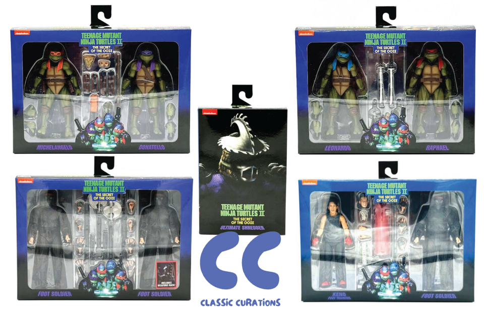 TMNT NECA 1991 Movie Secret of the Ooze Action Figures Turtles Keno ...