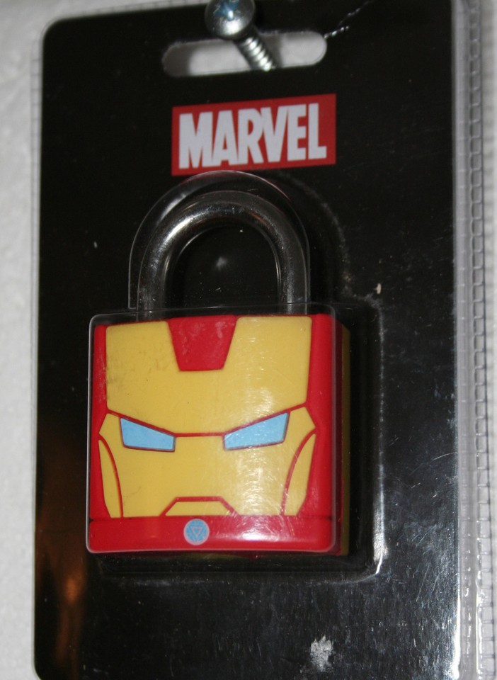 Marvel Comics Iron Man Sturdy Rubber Coated Key School Gym Locker Pad ...