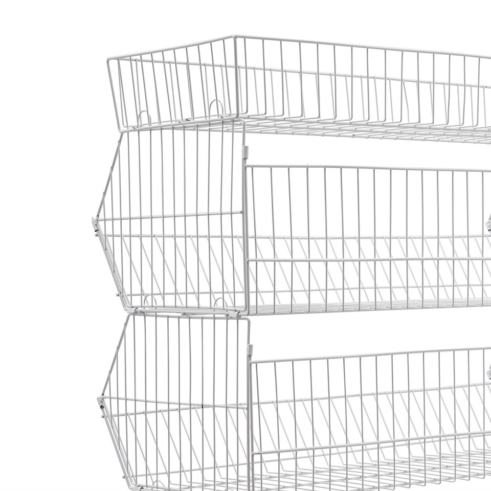 5 Tier Wire Grid Retail Display Shelf Merchandise Display Rack Stand w ...