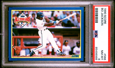 PSA 8 NM to MInt Graded 1990 Score #566 Bo Jackson All Star Game MVP ...