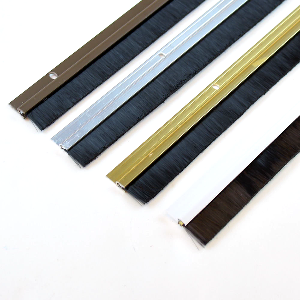 Draught Excluder Aluminium Metal or PVC Bottom Door Brush Sweep Seal ...