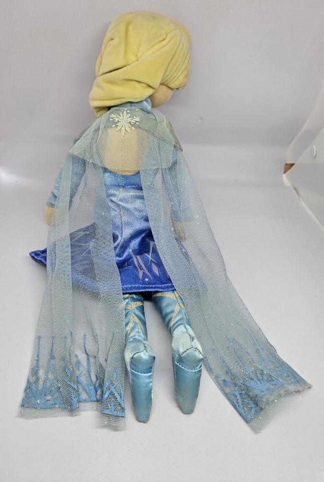 TY Disney Collection Princess Sparkle Elsa Plush Doll Frozen Blue Dress ...