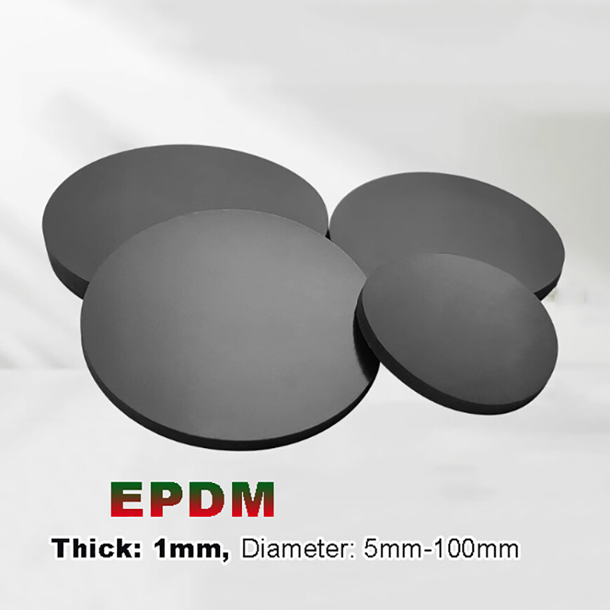 Round Solid EPDM Rubber Disc Discs Pads | Diameter: 5mm-100mm ...