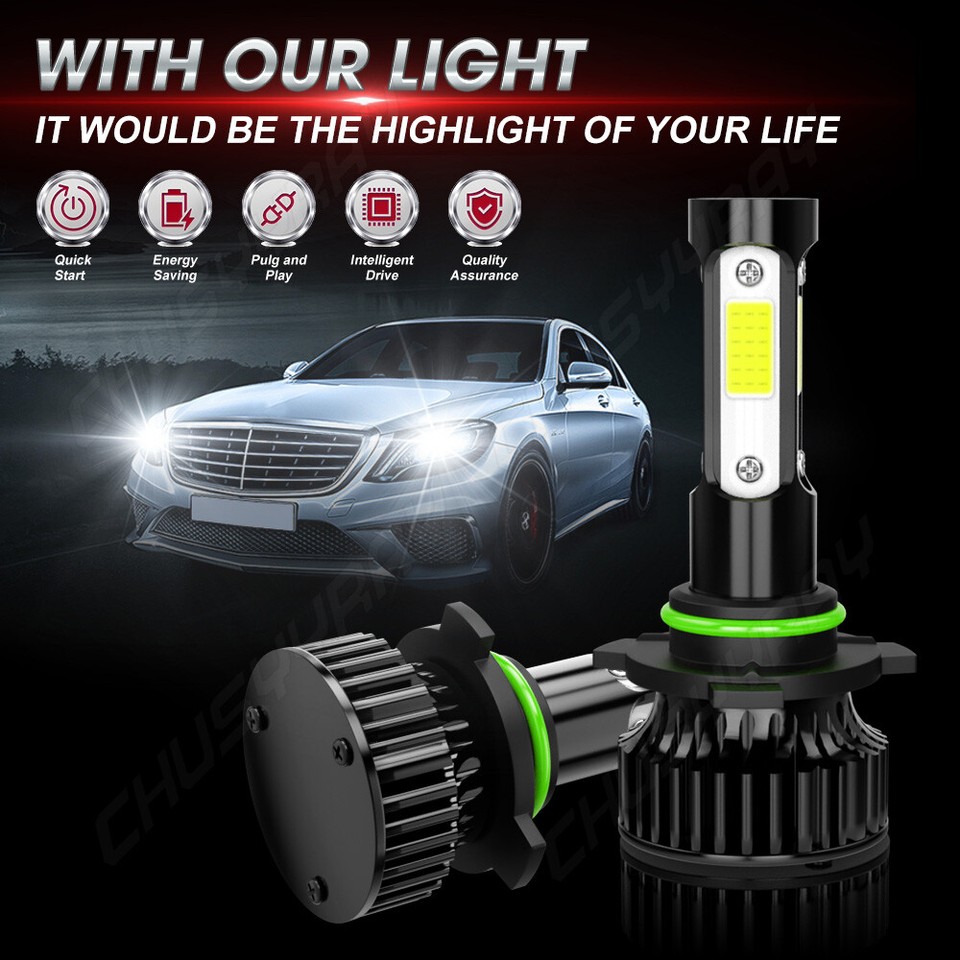 For 1994-1997 Acura Integra LED Headlight Fog Light Bulbs Kit 9005 9006 ...