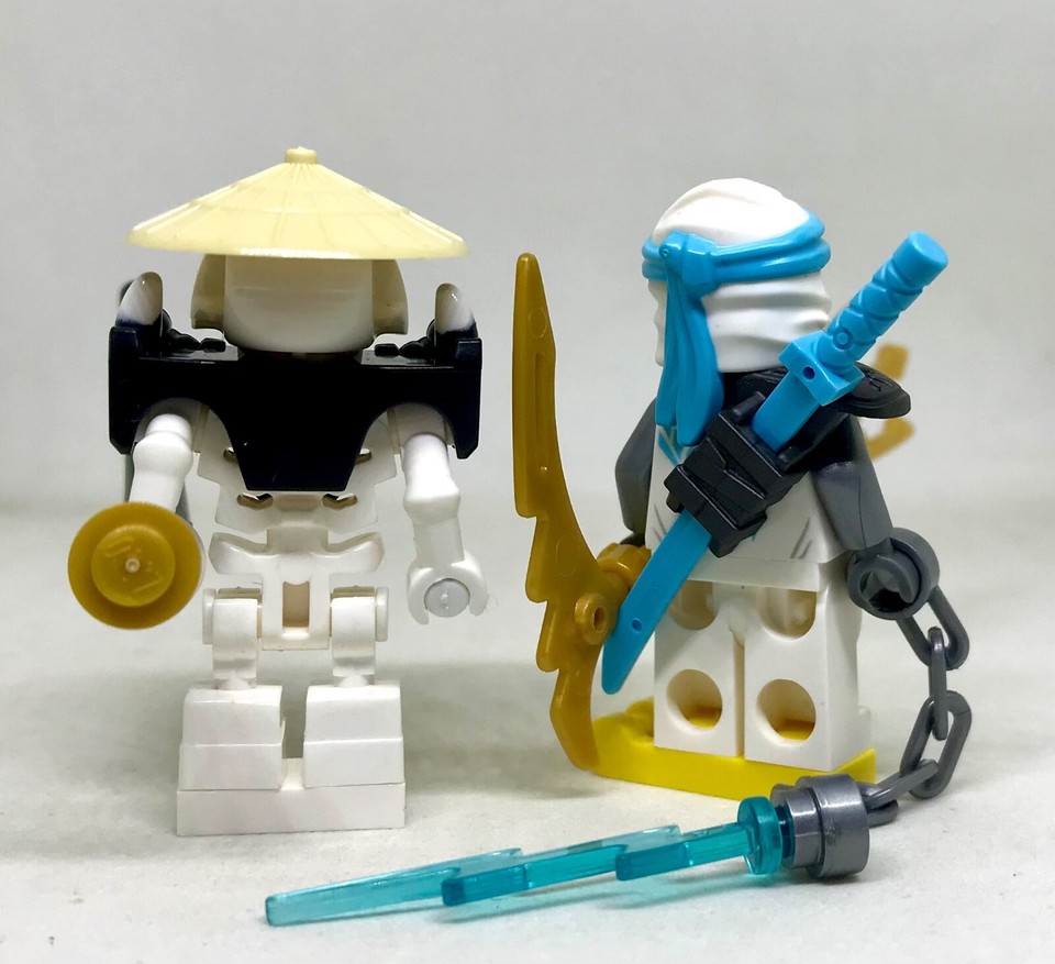 LEGO NINJAGO ZANE ICE NINJA NINDROID © + WYPLASH SKULKIN | eBay