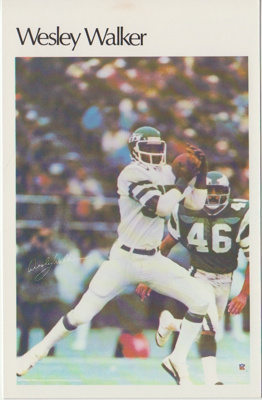 Wesley Walker, 1981 Marketcom Mini Posters #2, 6x9, New York Jets ...
