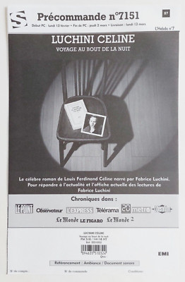 F. LUCHINI : CELINE Bon N°7151 BOUT DE LA NUIT ┴ Promo French Plan ...