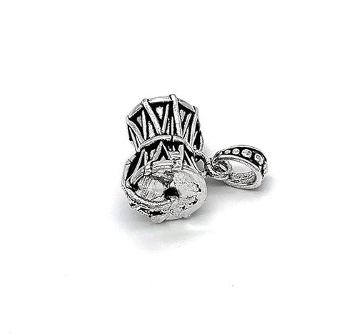 Pure 925 Sterling Silver Damru Charm Pendant for Men With Certificate ...