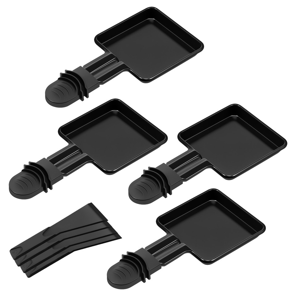 4Pcs Mini Raclette Pan Nonstick Small Cheese Melting Pan Square ...