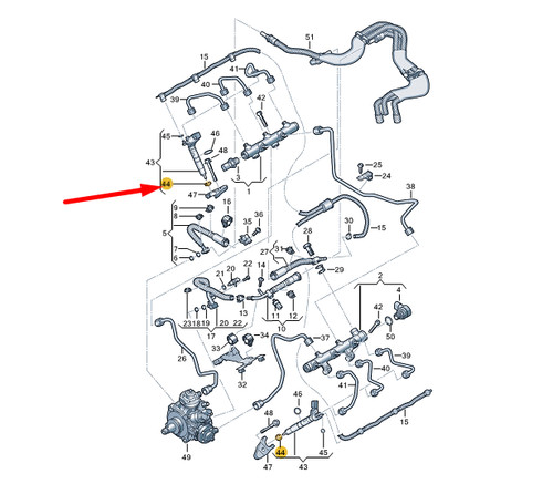 AUDI A4 B9 Fuel Injector Seal Ring 059130519B | eBay