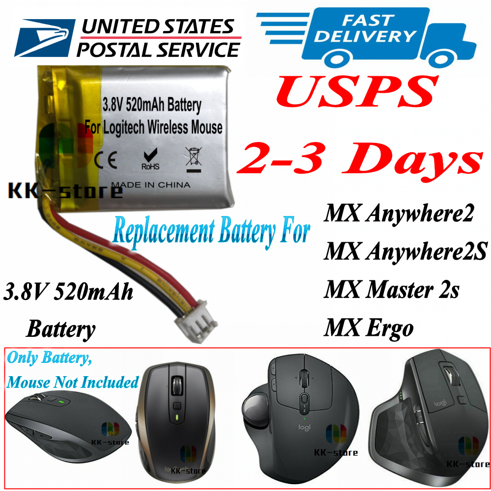 520mAh Battery For Logitech Wireless Mouse MX Anywhere2/2S MX Master 2s ...