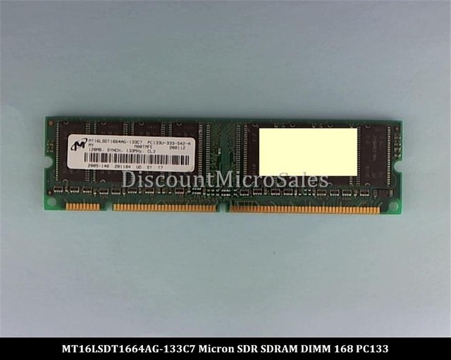 Micron 128 MB DIMM SDRAM Memory (MT16LSDT1664AG133C7) for sale online ...