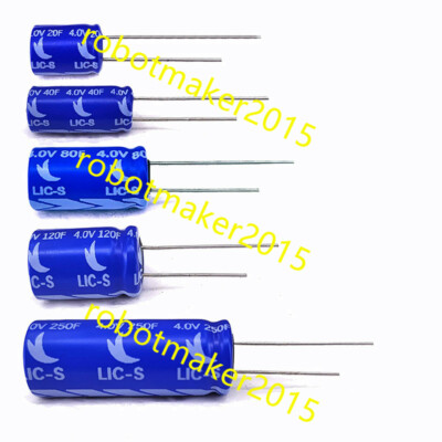 4.0V 20F/40F/80F/120F/250F/750F LIC Super Farad Capacitor ...
