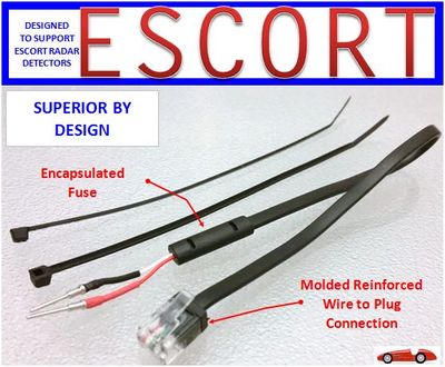 ESCORT, MAX 360c, IX, IXc, Redline EX Direct Mirror Power Cord (MP-ESCT ...