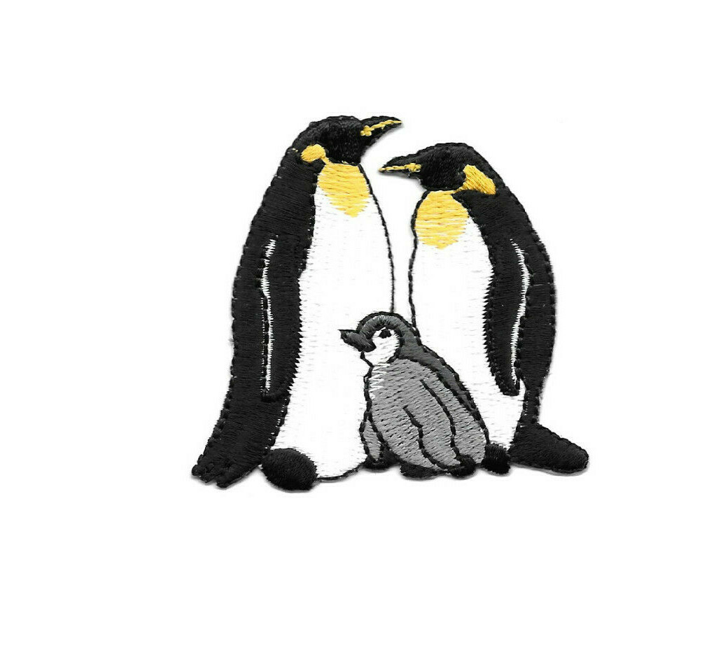 Penguin - Penguin Family Of 3 - Bird - Embroidered Iron On Applique ...