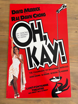 OH, KAY! 1991 Broadway FLOP Musical Window Card Poster Gershwin RARE | eBay