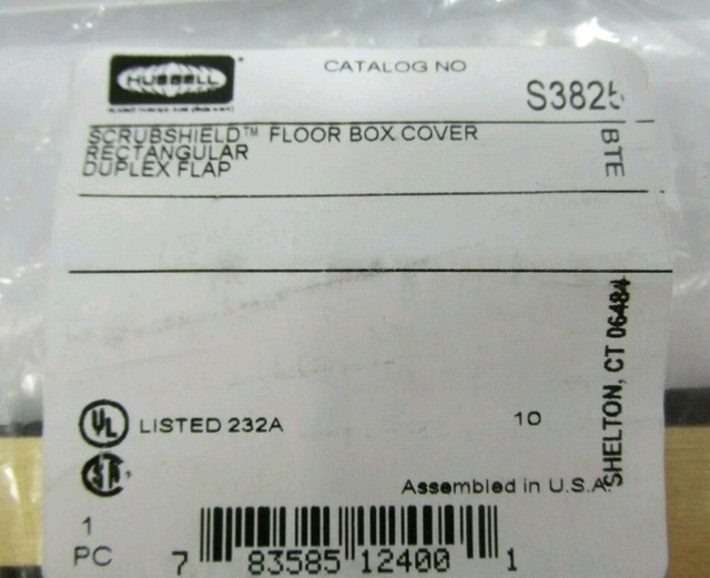Hubbell S3825 Brass Receptacle Floor Box Cover for sale online | eBay