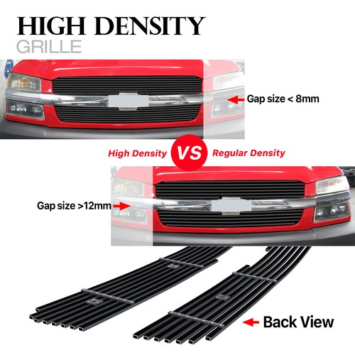 For 02-06 Chevy Avalanche W/O Body Cladding Main Stainless Black Billet ...