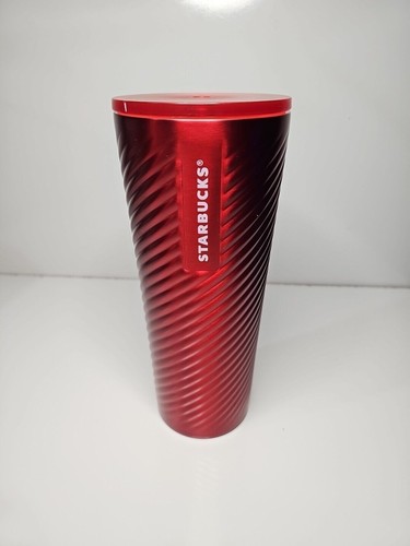 Starbucks Holiday 2022 Red Candy Textured Stainless Steel Cold Cup 24 ...