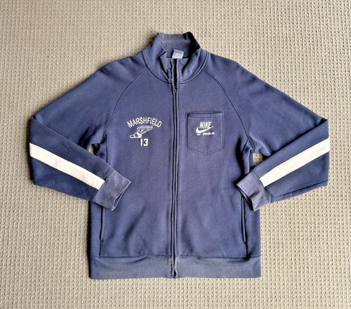 Vintage 90s Nike Jacket Men's XL Blue Full Zip Marshfield Fleece ...