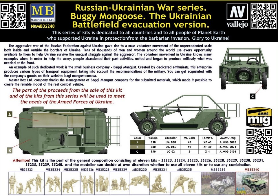 Master Box 35240 Buggy Mongoose The Ukrainian Combat Vehicle, evac vers ...