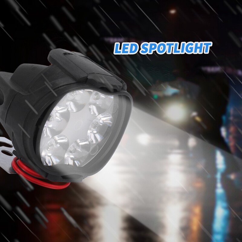 3X(2Pcs 6 Led Motorcycle Light Headlight Assembly 10W 1000Lm+Switch7152 ...