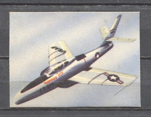 Republic Thunderflash RF-84F Vintage Aircraft Croydon Trading Card 1950 ...