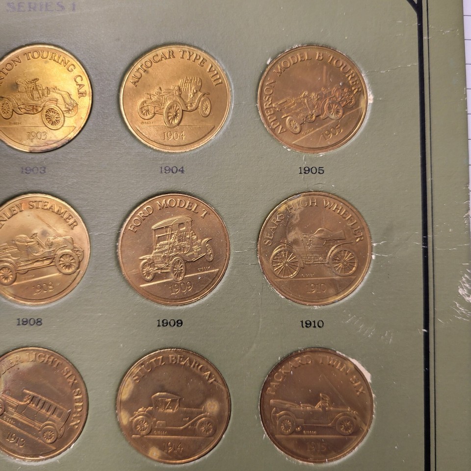 The Franklin Mint Antique Car Coin Collection. Series 1. Collectable ...