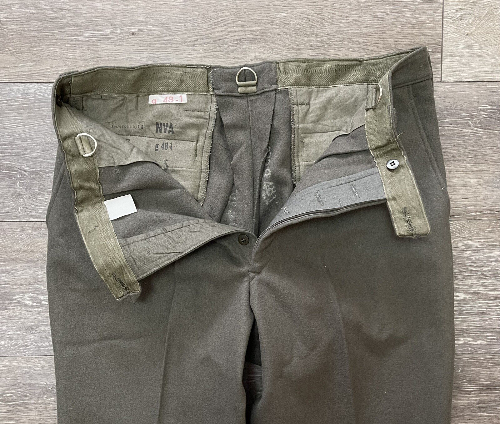 Vintage 60s? NWT Dederonhaltig NVA West German Grey Wool Trouser Pants ...