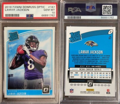 2018 Panini Donruss Optic - Lamar Jackson - Rated Rookie - PSA 10 | eBay