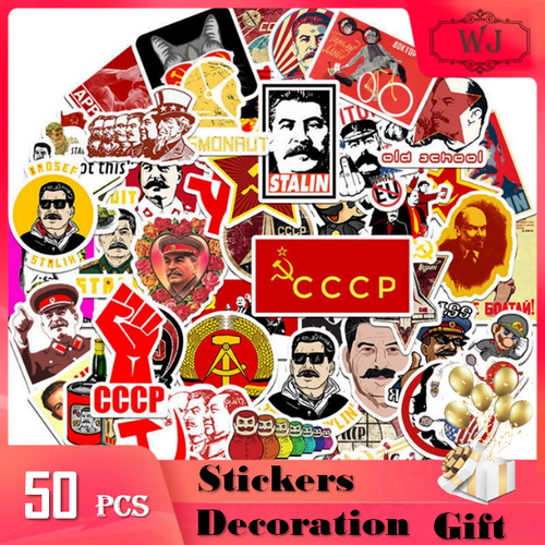 50pcs Russia Stalin CCCP Communism Vinyl Decal Stickers Laptop ...